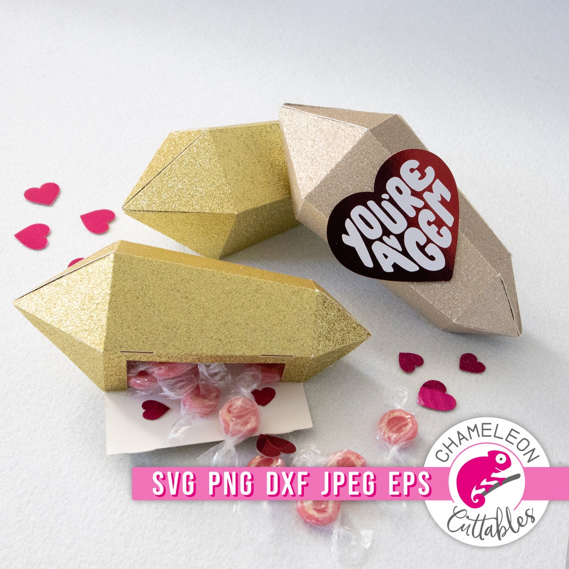 SVG PNG DXF Jpeg Gem Box Svg Crystal Box Valentine's - Etsy