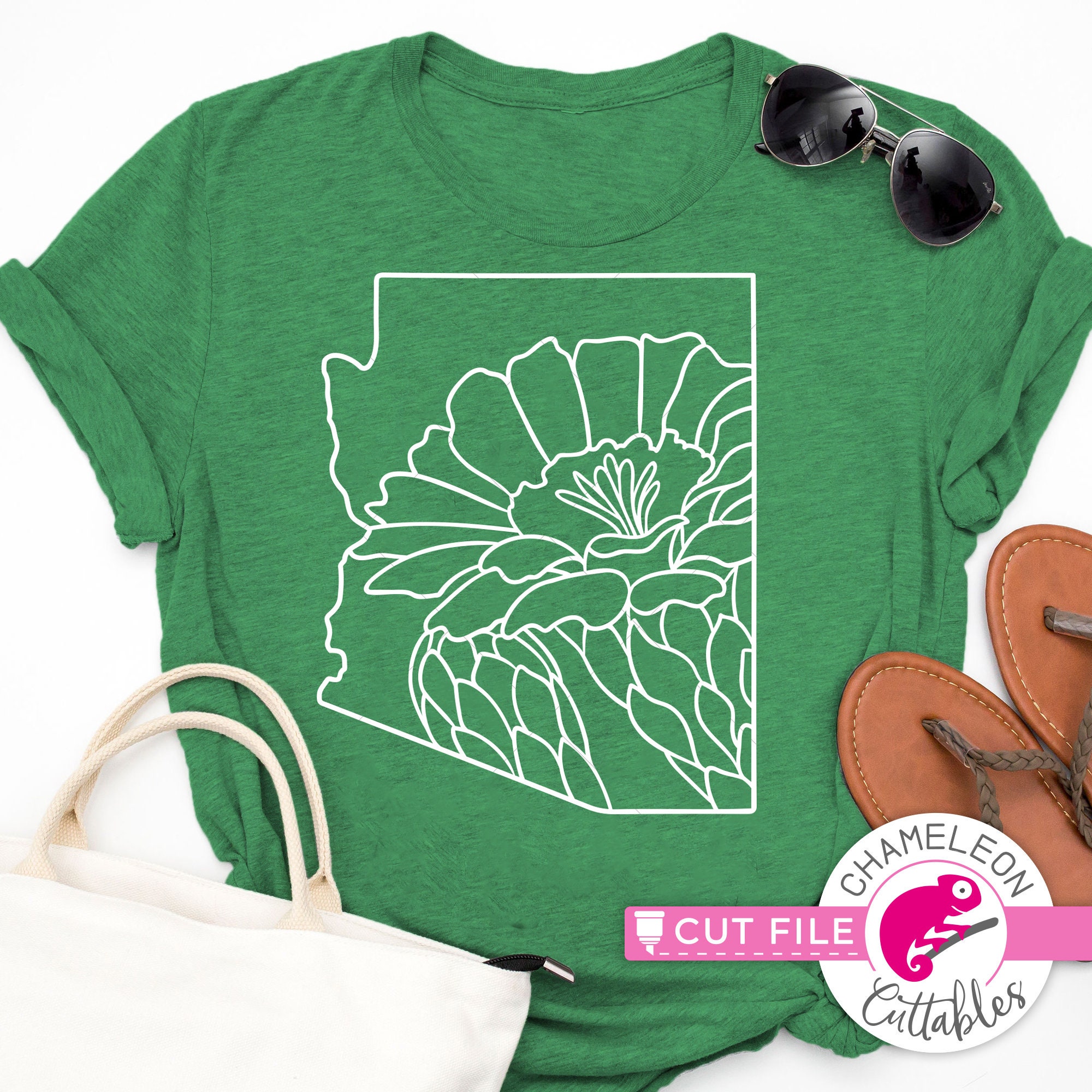 SVG PNG DXF Jpeg Arizona State Flower Saguaro Blossom - Etsy