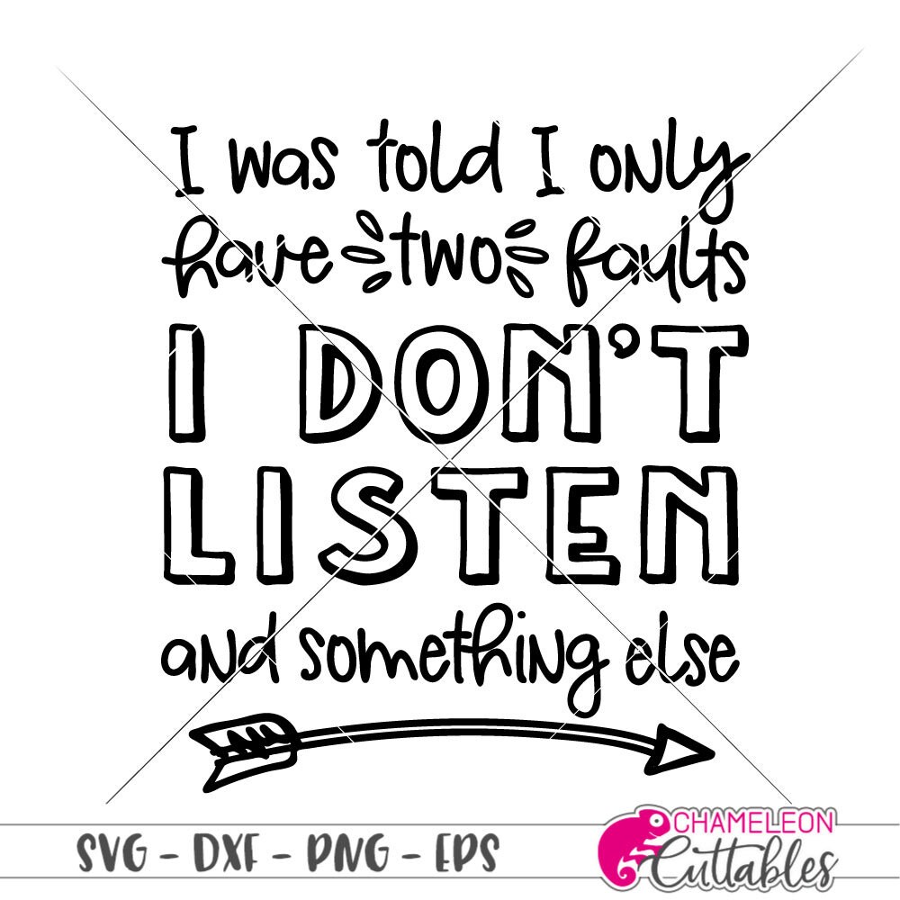 I don't listen funny SVG File for shirt boys toddlers | Etsy