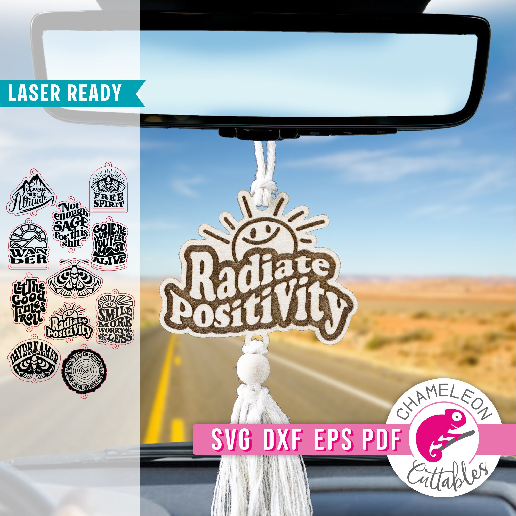 SVG DXF Pdf Eps Retro Car Charm File Bundle for Laser - Etsy