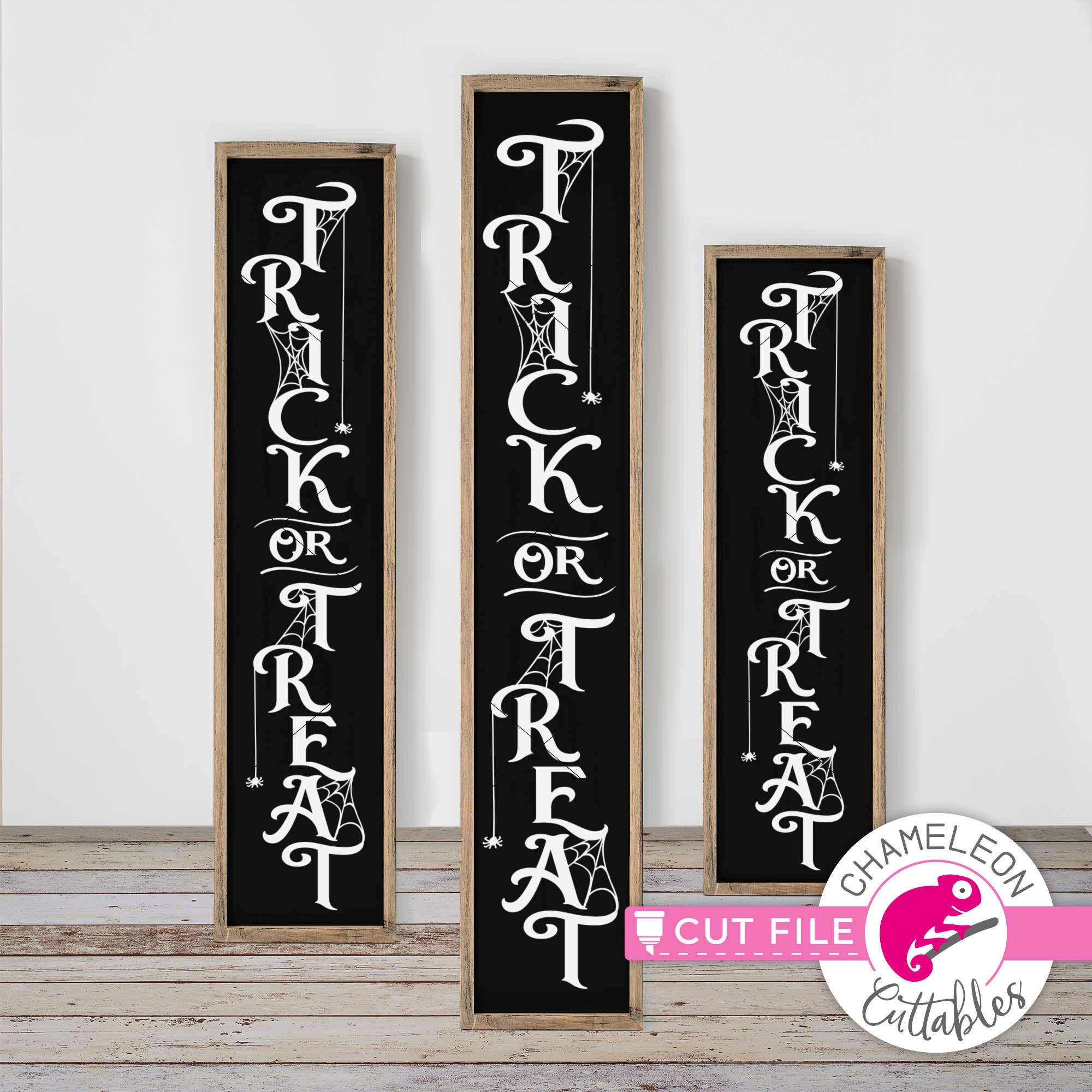 Trick or Treat Spiderweb Halloween Long Vertical Front Door - Etsy