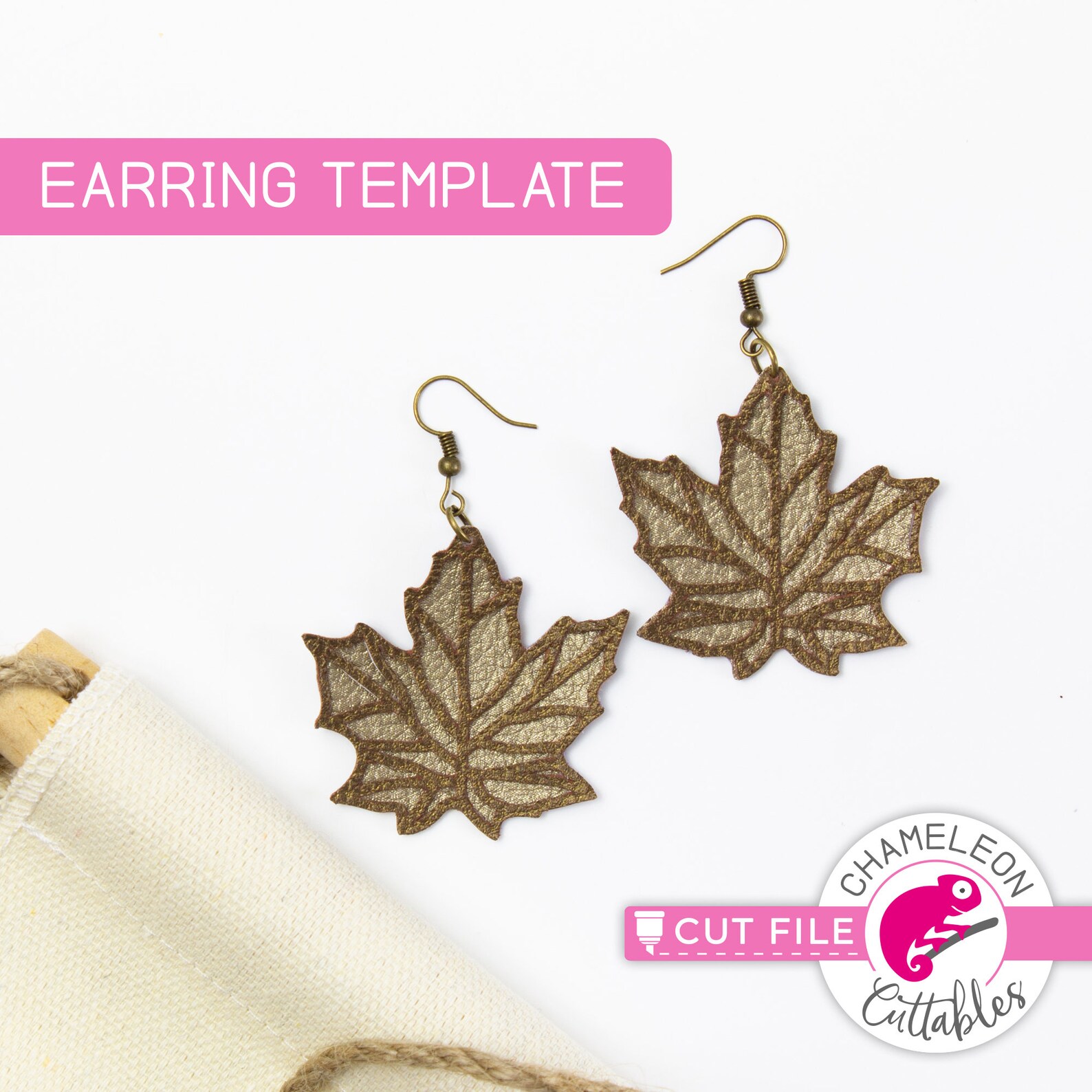 Fall Maple Leaf Earring Template Cut File Design SVG Dxf Png - Etsy
