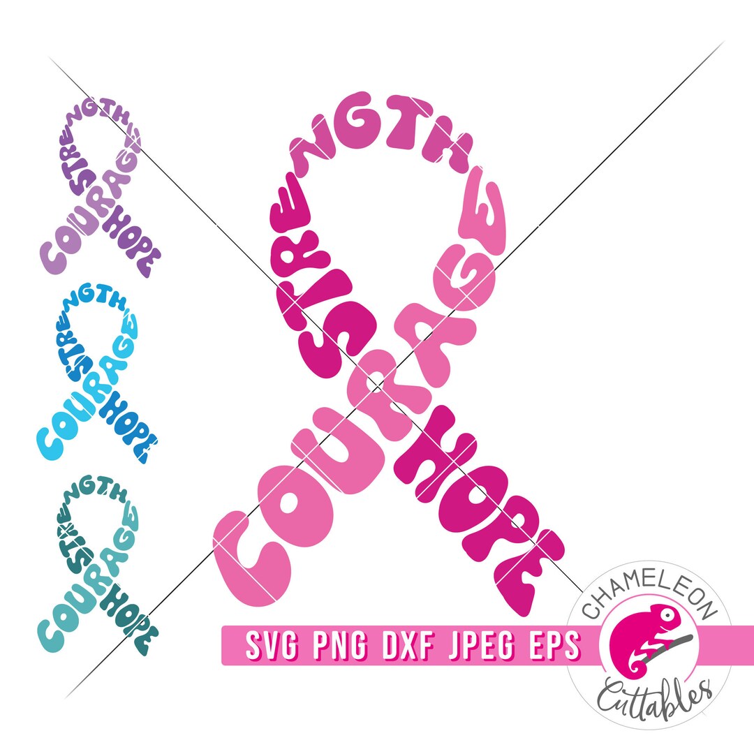 SVG, PNG, DXF, Jpeg, Cancer Ribbon, Breast Cancer Support Squad File ...