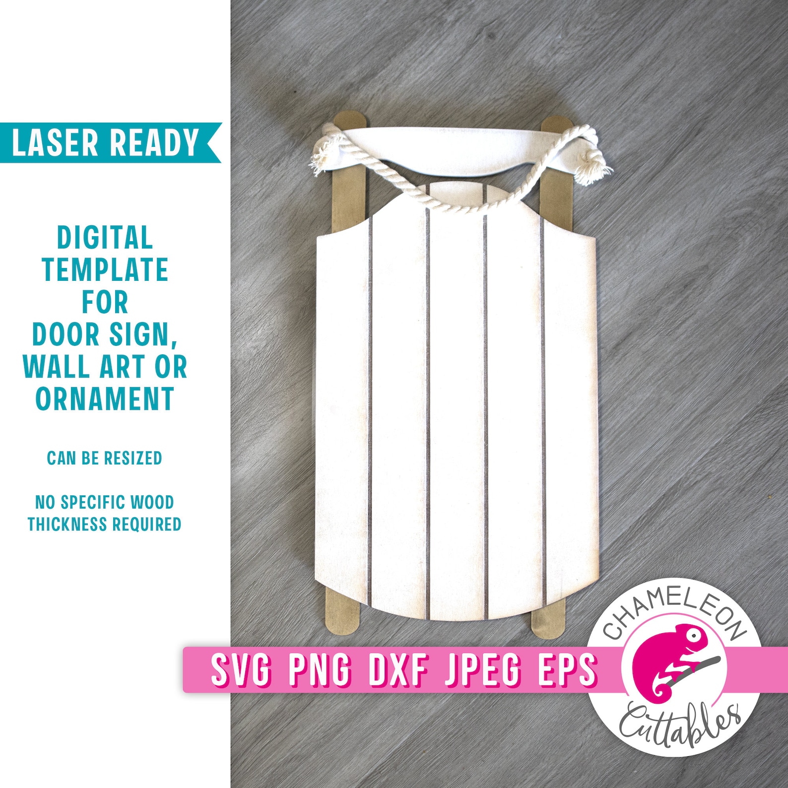 SVG DXF Christmas Sled Sign File Christmas Cnc Design - Etsy