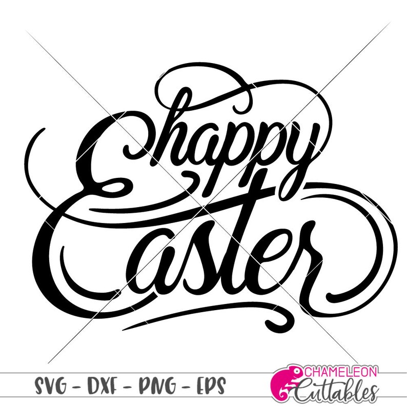 Happy Easter Easter Files SVG Dxf Png Epsfiles for Cutting - Etsy