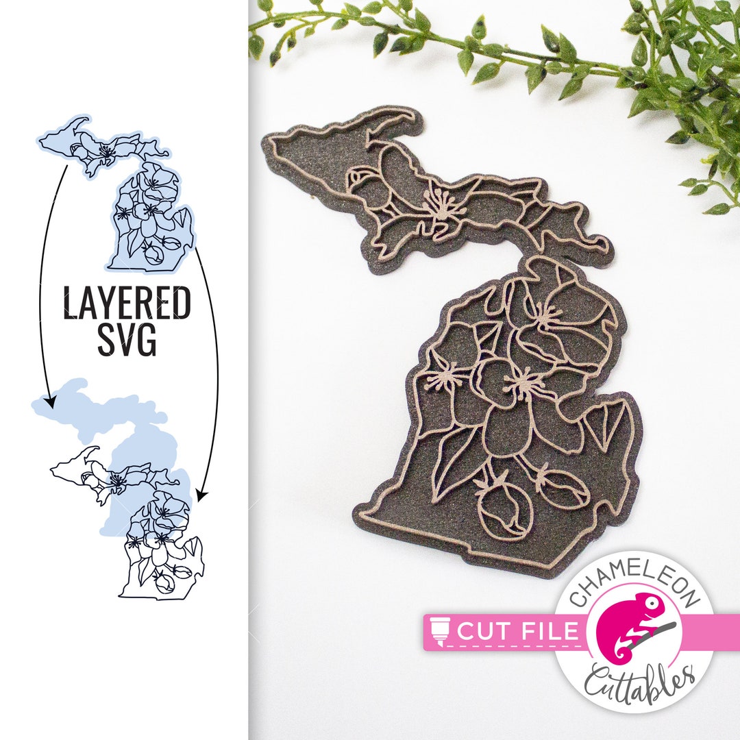 Michigan Flower SVG, Flower SVG, Glowforge File, Cricut Designs ...