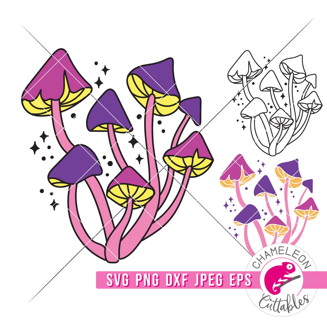 SVG, PNG, Dxf, Jpeg, Mushroom Svg, Hippie Design, Trippy Retro Shirt ...