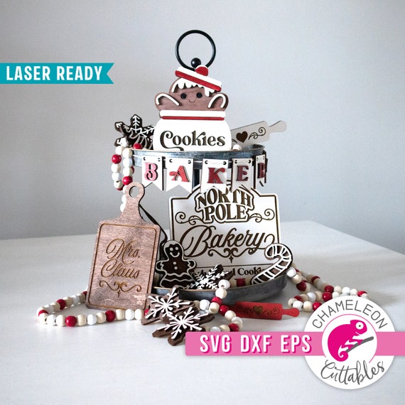 SVG DXF PDF Eps Christmas Baking Svg for Tray Christmas | Etsy