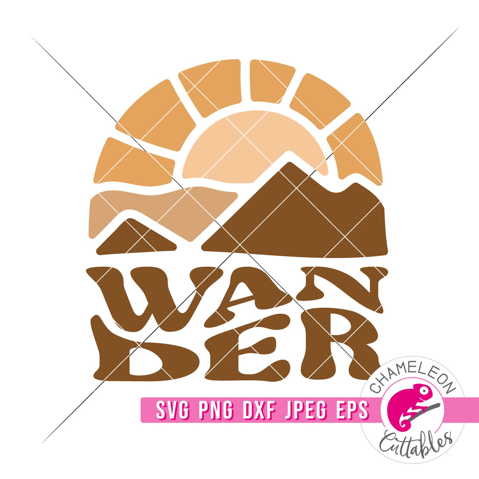 SVG, PNG, Dxf, Jpeg, Wander Svg, Retro Outdoor Hiking Design, Mountain ...