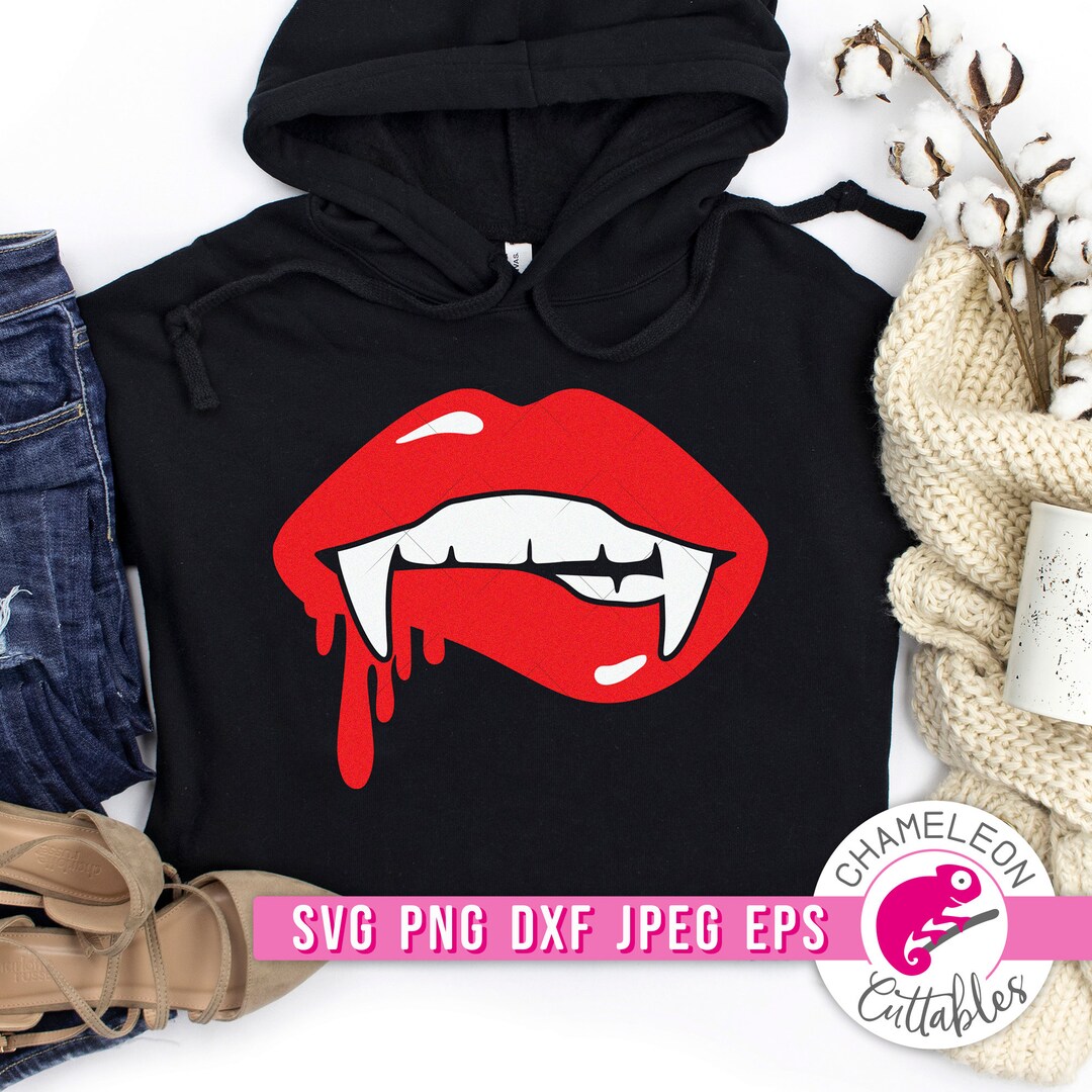 SVG, PNG, DXF, Jpeg, Halloween Svg, Vampire Svg, Sexy Vampire Lips Svg ...