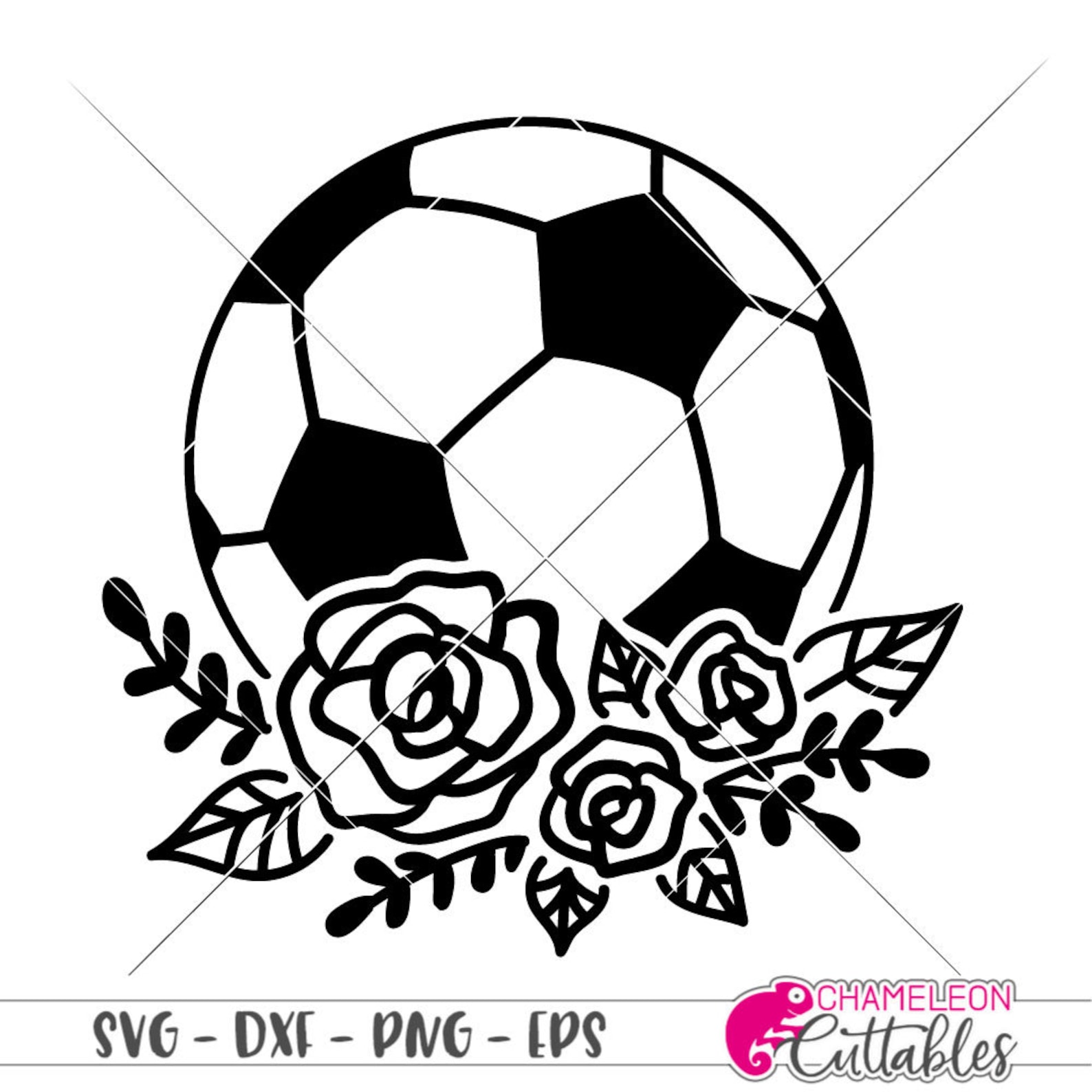 Ballon de football avec des fleurs, conception de maman de football ...