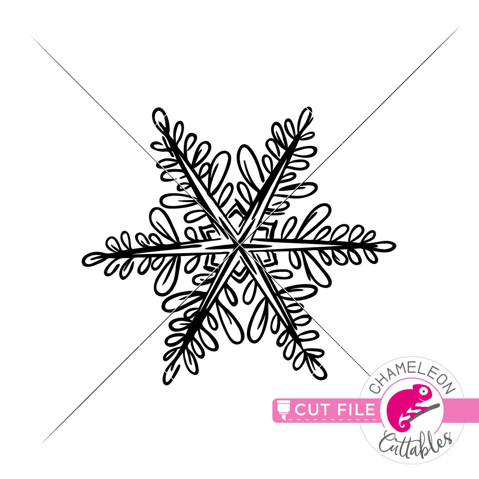 Snowflake Sketch Drawing SVG Design Winter Christmas File - Etsy