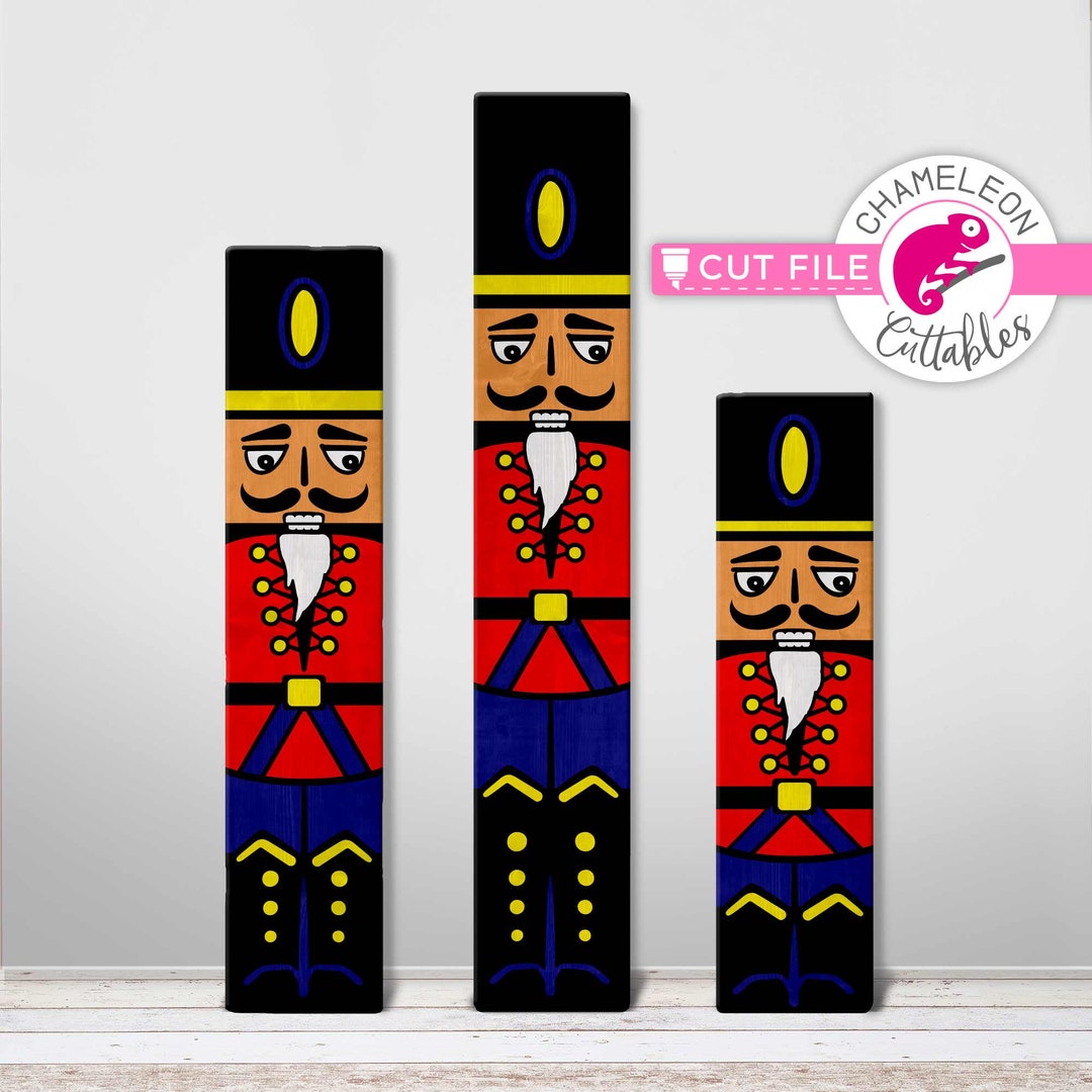 Nutcracker Porch Sign Christmas SVG Vertical Files for Vinyl - Etsy