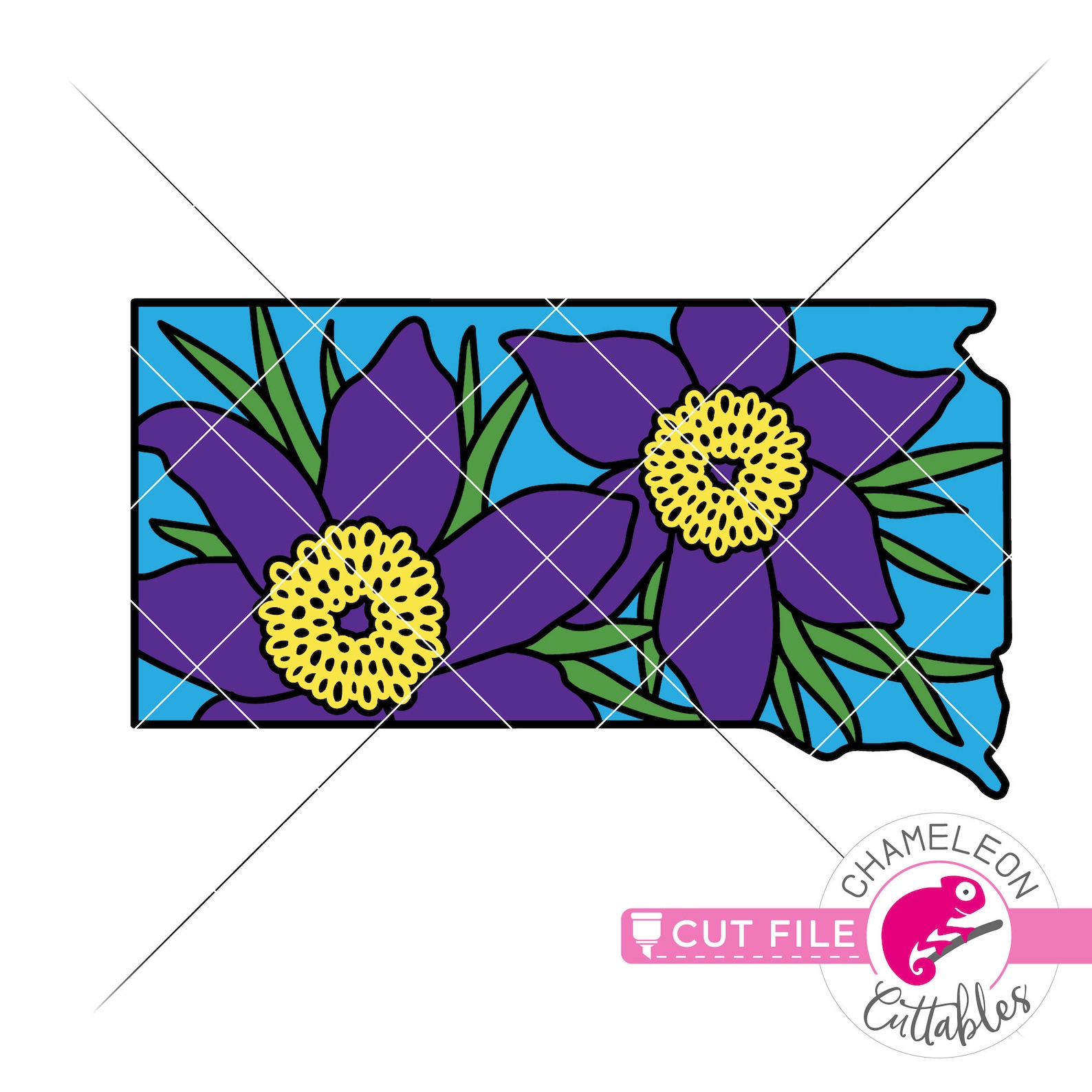 South Dakota State Flower, Pasque , Layered, SVG, Png, File for Cutting ...