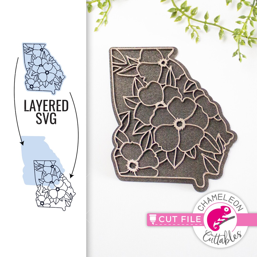 Georgia Flower SVG, Flower SVG, Glowforge File, Cricut Designs, Thunder ...