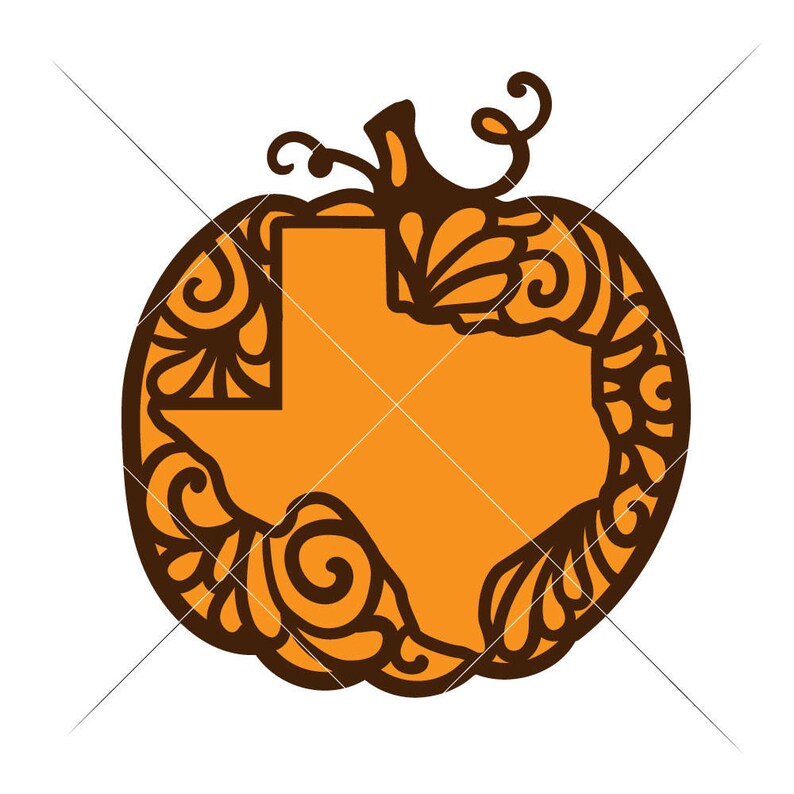 Texas Pumpkin Thanksgiving SVG Dxf Png Eps Files for Cutting Machines ...