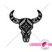 Cow Skull SVG, Skull File, Glowforge Pin File, Aztec SVG File, Cricut ...