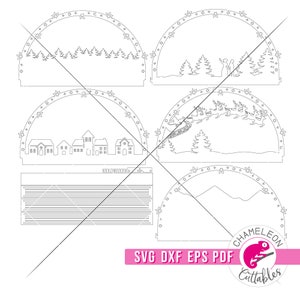 SVG, DXF, Large Christmas Santa Arch Digital Design, Laser Ready File ...