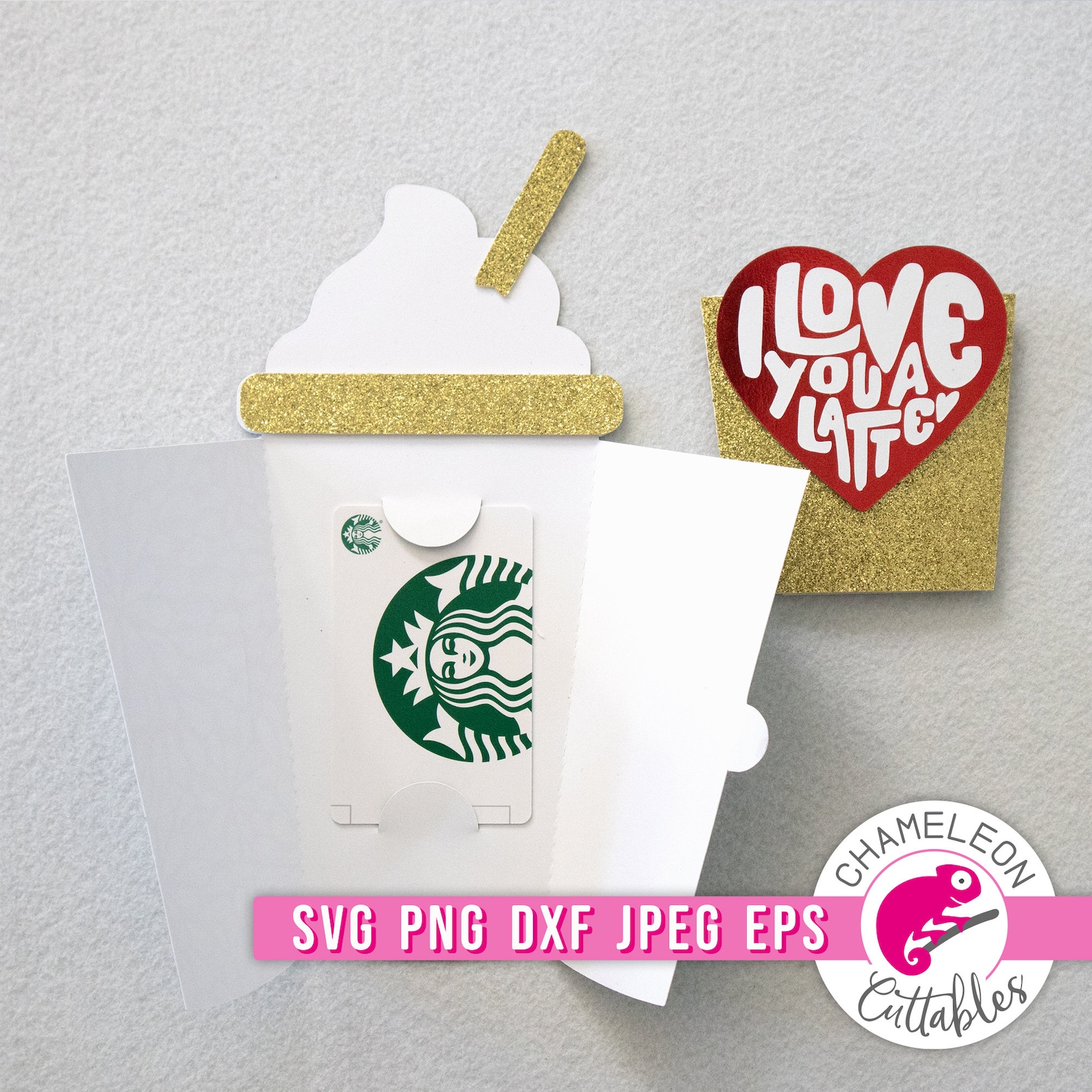 SVG, PNG, DXF, Jpeg, Latte Gift Card Holder Svg, Valentine's Day Svg ...