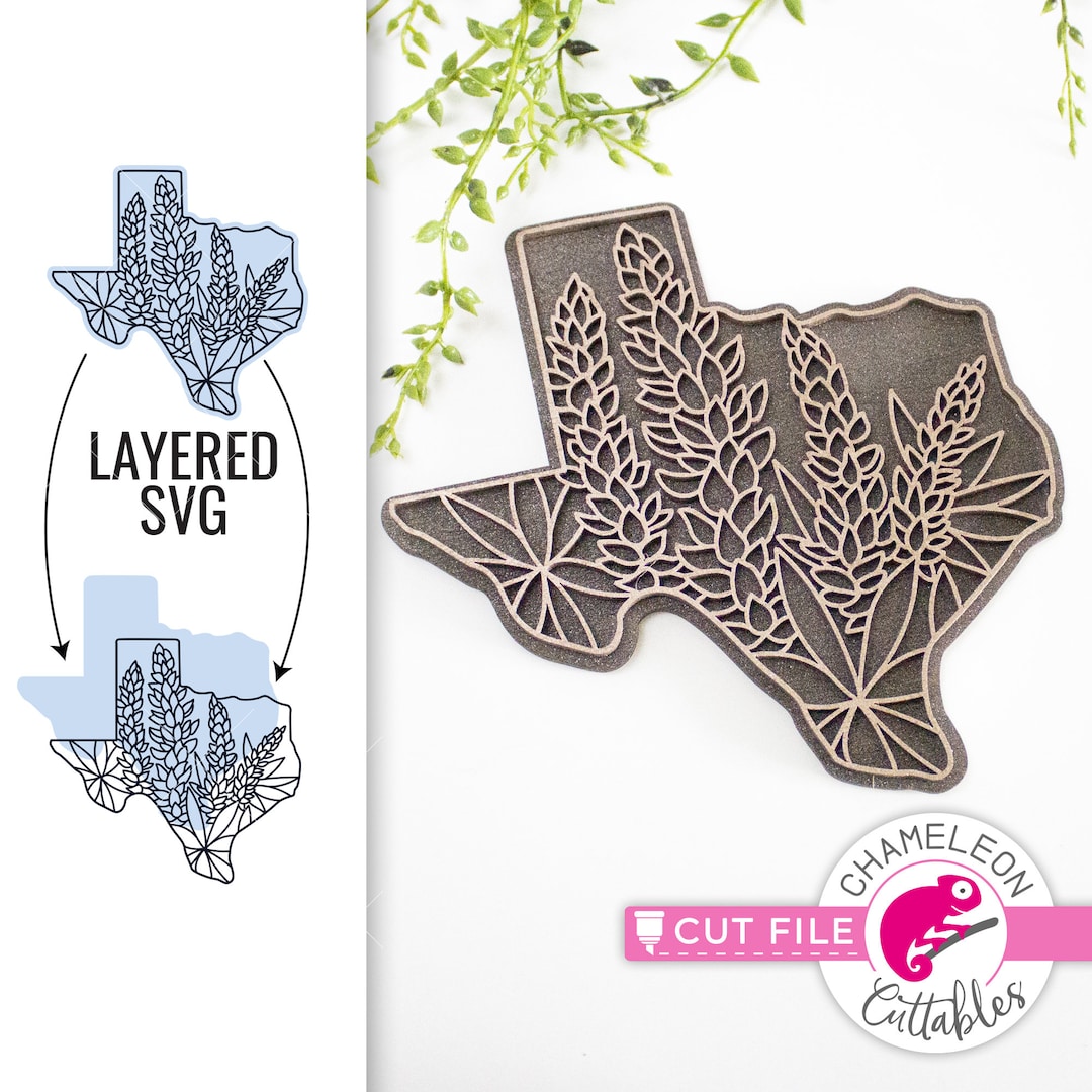 Texas Flower SVG, Flower SVG, Glowforge File, Cricut Designs, Thunder ...