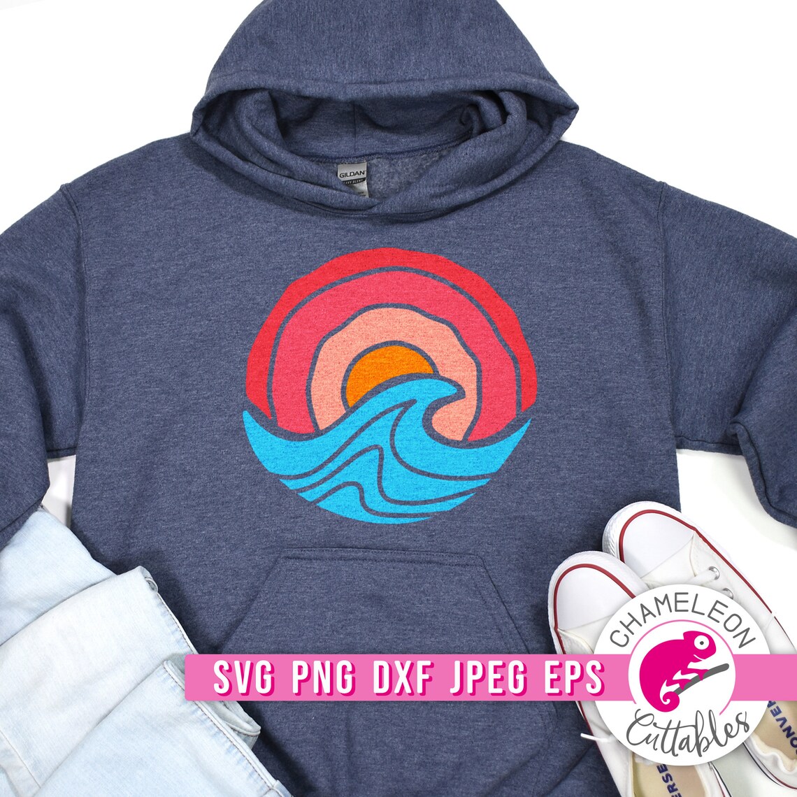 SVG PNG Dxf Jpeg Round Beach Vibes Svg Retro Beach - Etsy