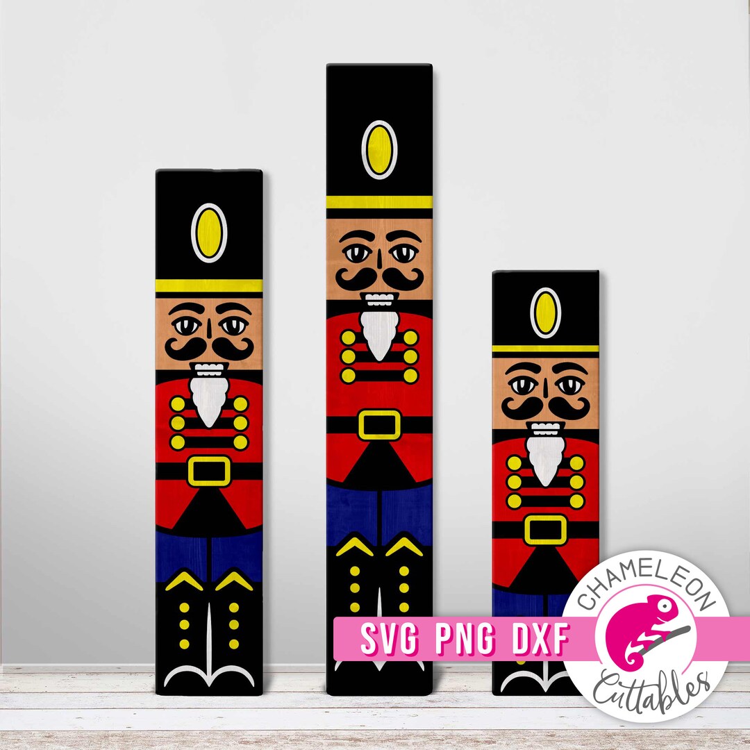Nutcracker Porch Sign Christmas SVG, Vertical Files for Vinyl Stencil ...
