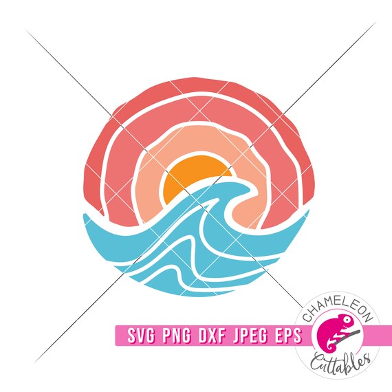 SVG PNG Dxf Jpeg Round Beach Vibes Svg Retro Beach - Etsy