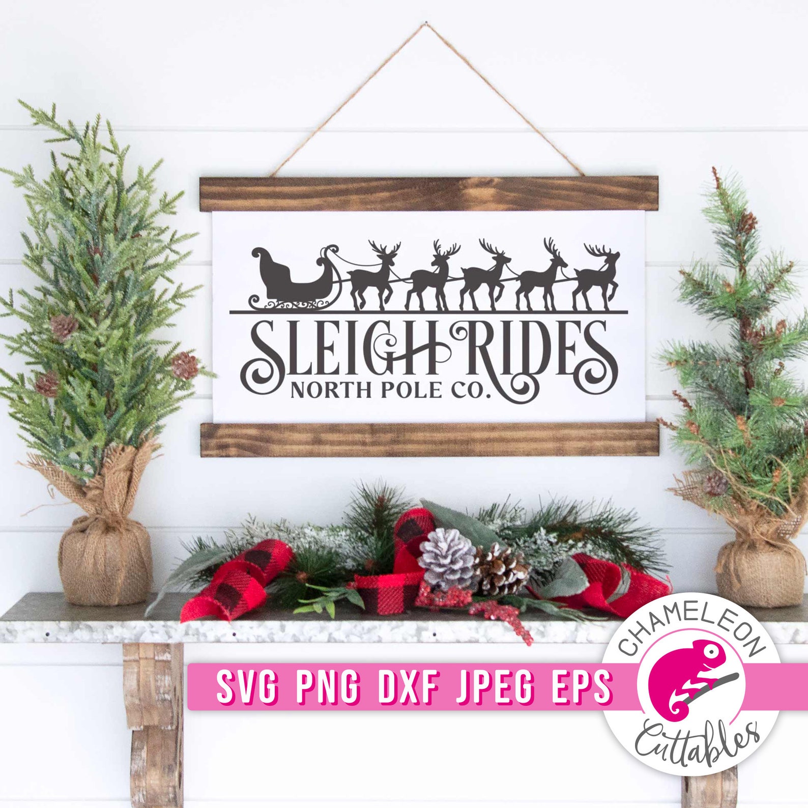 SVG PNG DXF Jpeg Christmas Sign Svg Sleigh Rides Svg - Etsy