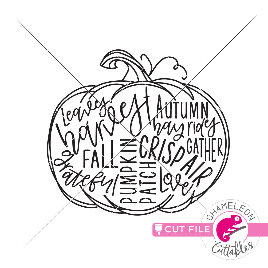 Pumpkin, Word Art Circle Design, Shirt File, Round, Fall, Autumn SVG ...
