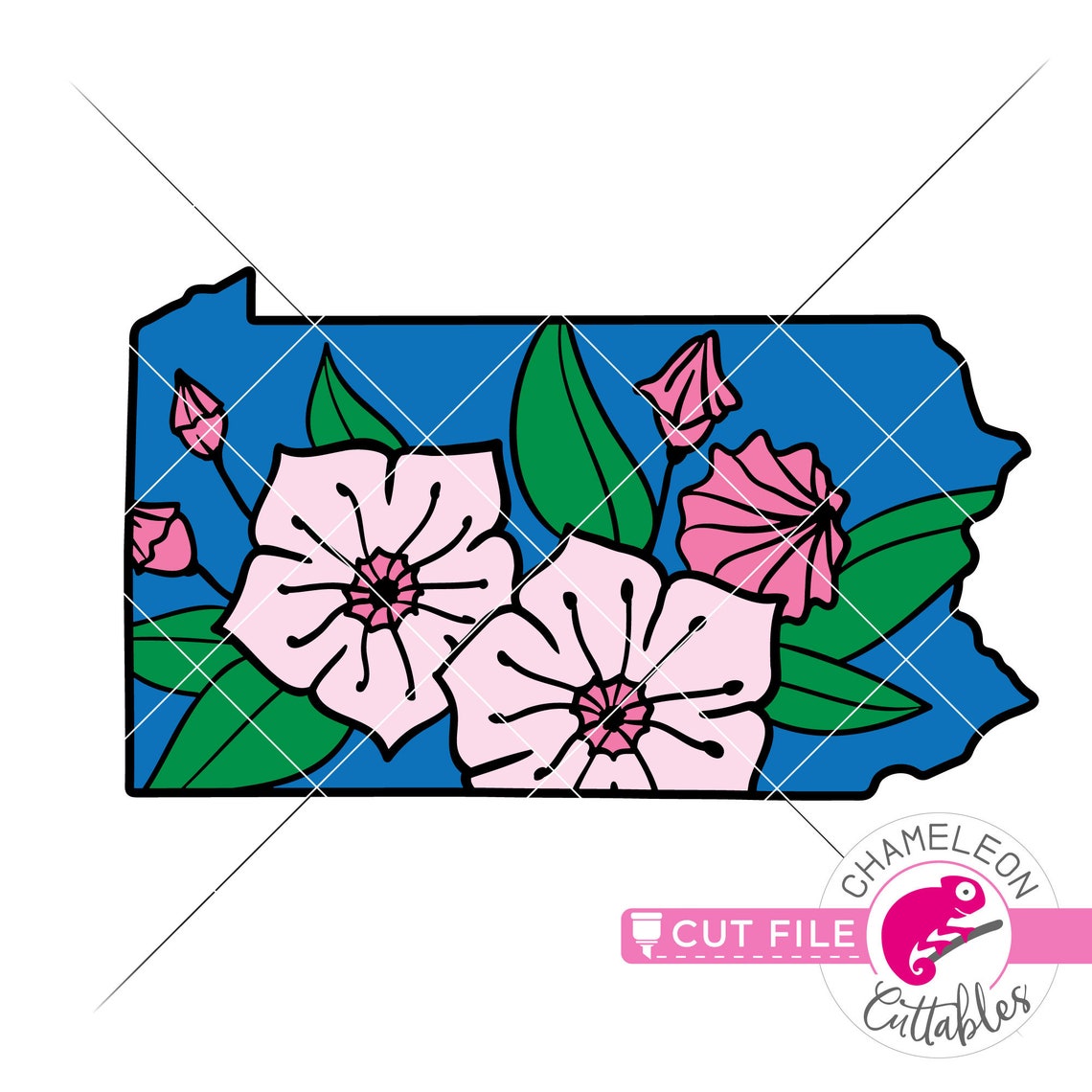 Pennsylvania State Flower Mountain Laurel Layered SVG File - Etsy
