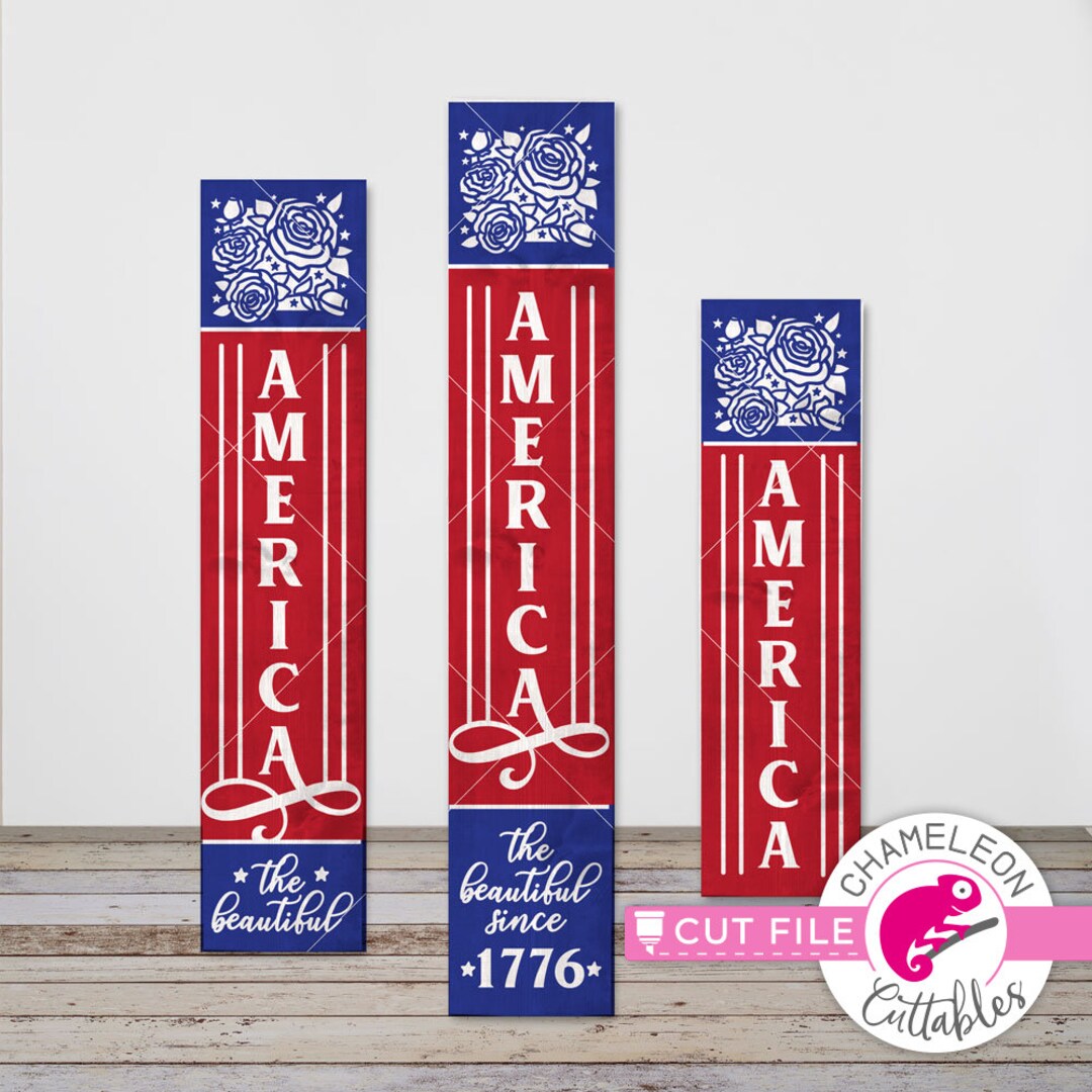 SVG, PNG, DXF, America 4th of July Patriotic, Red, White & Blue Svg ...