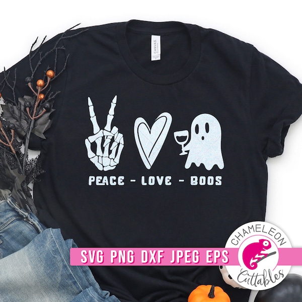 Peace Sign Ghost Svg - Etsy