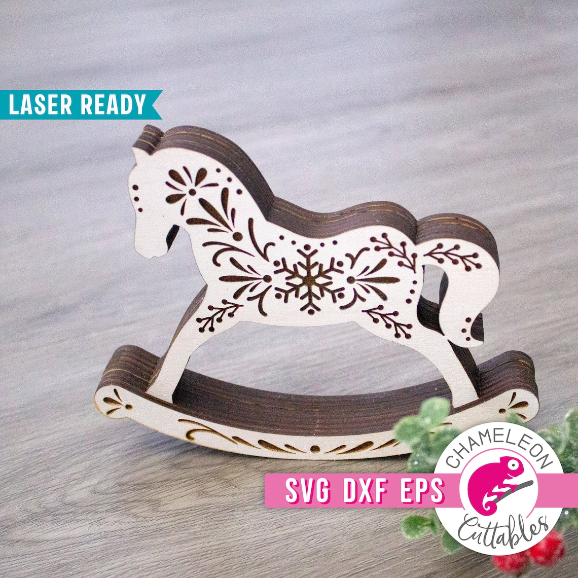 SVG, DXF, PDF, Farmhouse Rocking Horse Svg, Christmas Rocking Horse ...