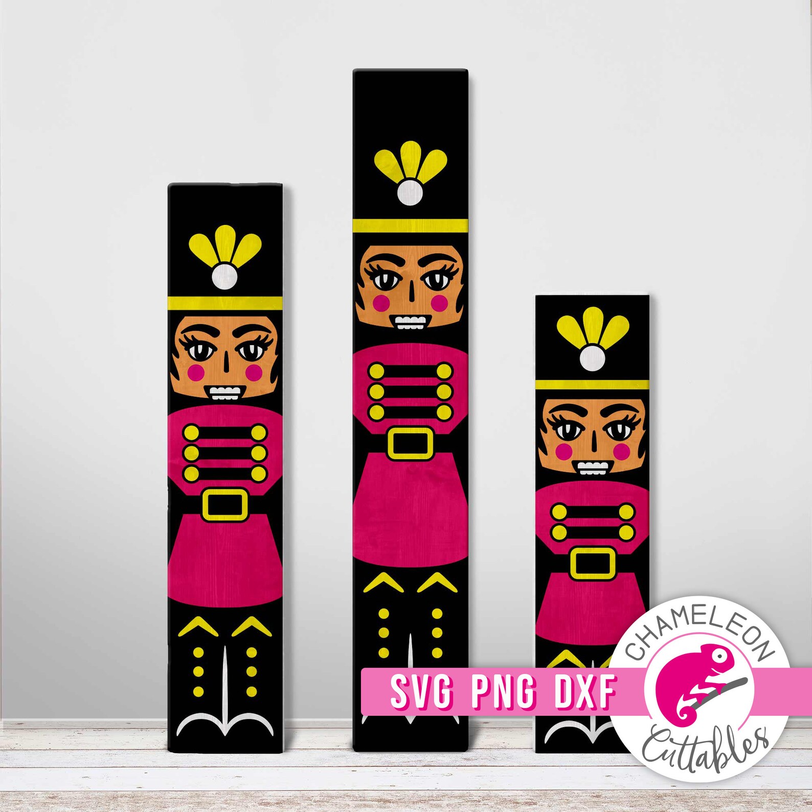 Female Nutcracker Porch Sign Christmas SVG, Porch Leaner File, Long ...