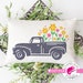 Vintage Truck With Flowers, Spring, Flag, Sign SVG File for Cutting ...
