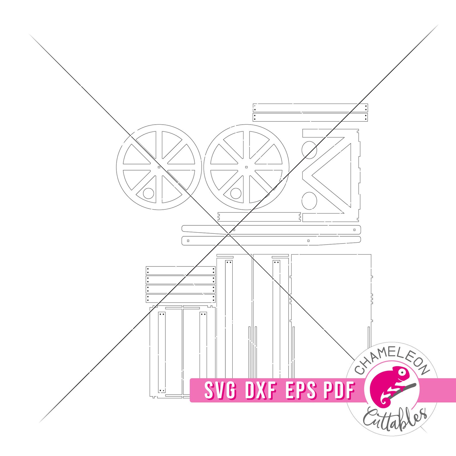SVG, DXF, PDF, Eps Vintage Wagon Laser Svg, Glowforge Antique ...