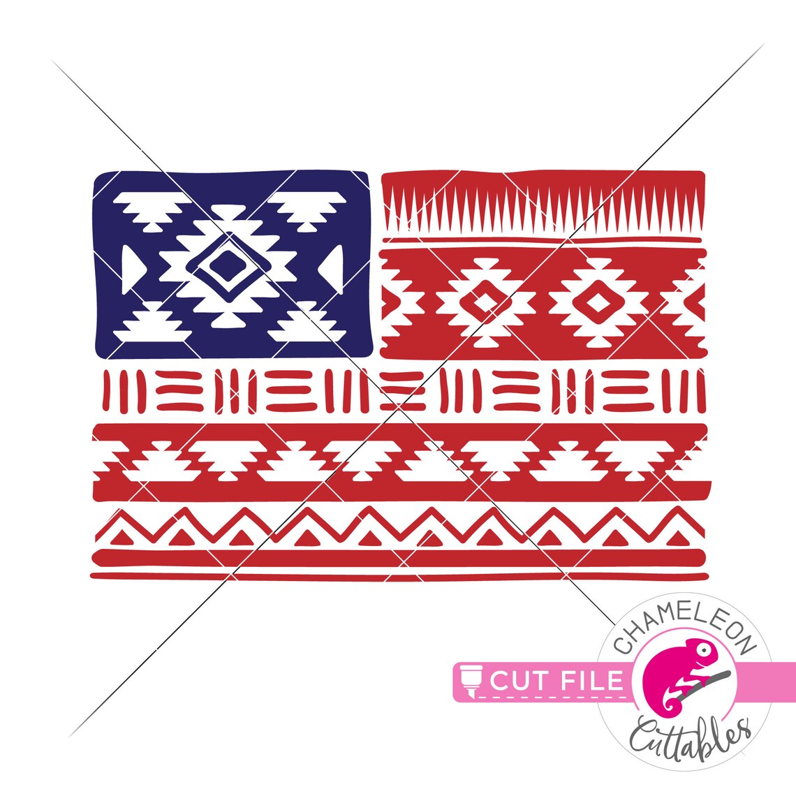 SVG PNG Dxf Jpeg Aztec Pattern USA Patriotic Flag Design - Etsy