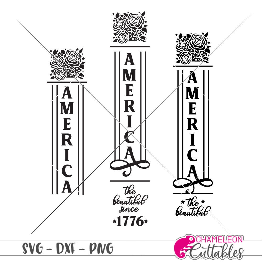 SVG PNG DXF America 4th of July Patriotic Red White & - Etsy
