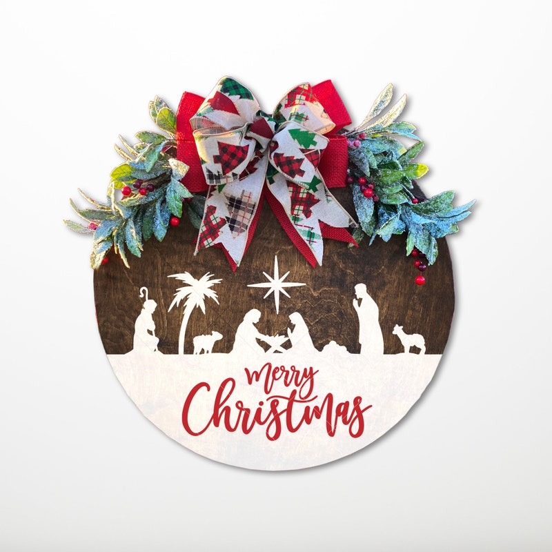 Round Christmas Signs - Etsy