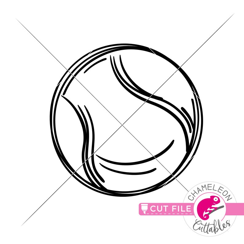 Tennis ball sketch design SVG DXF EPS cut file for shirt | Etsy