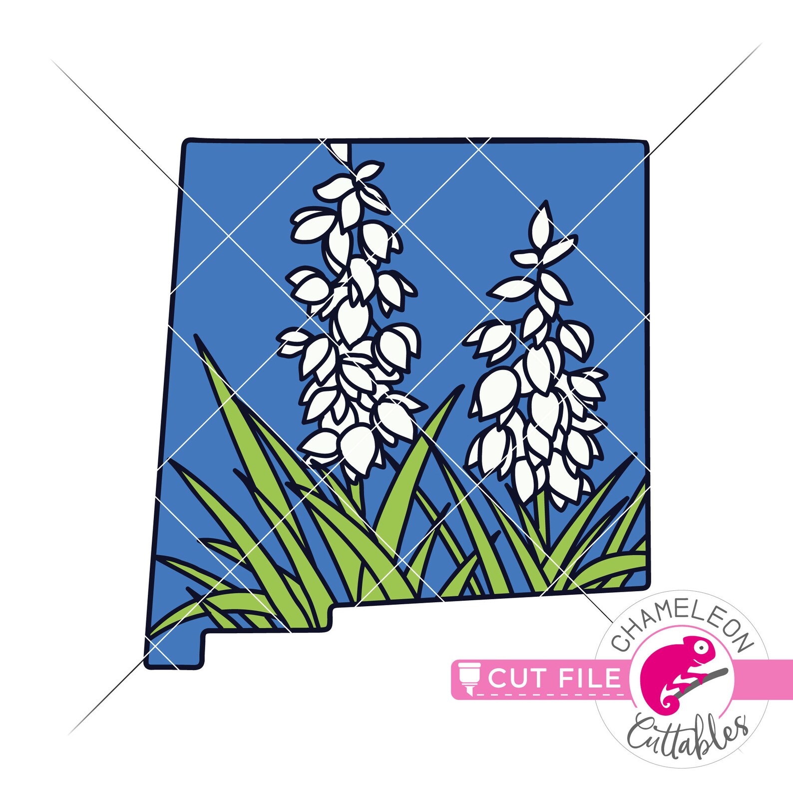 New Mexico State Flower, Yucca, Layered, SVG, Png, Dxf, File for ...