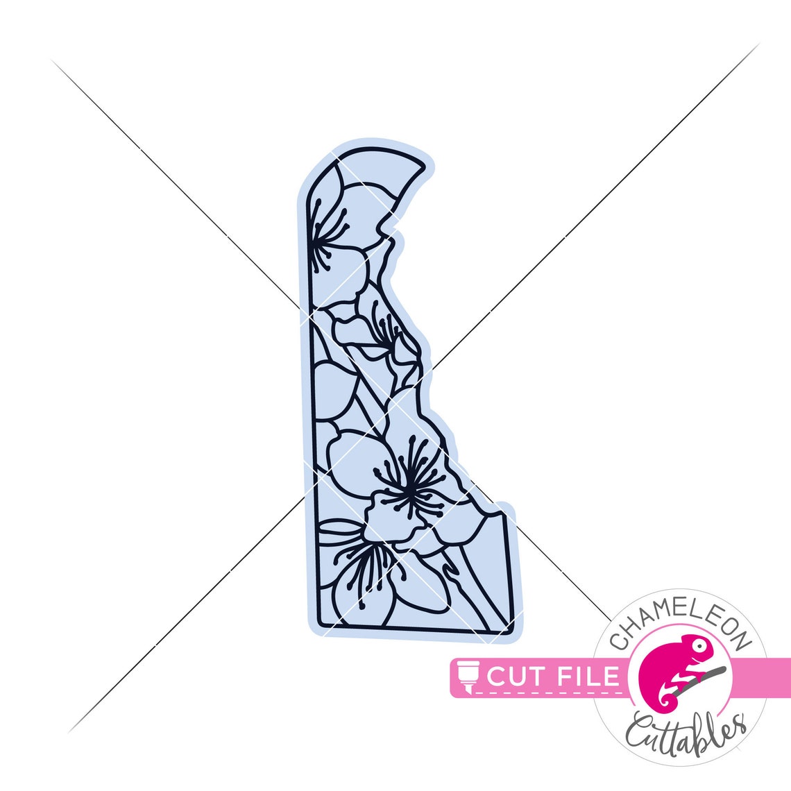 Delaware Flower SVG Flower SVG Glowforge File Cricut - Etsy