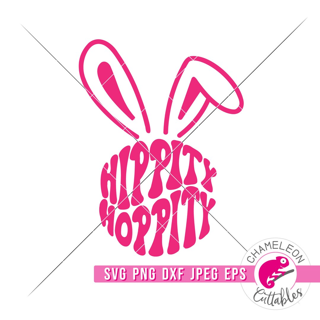 SVG, PNG, DXF, Jpeg, Hippity Hoppity Easter Svg, Retro Easter Bunny ...