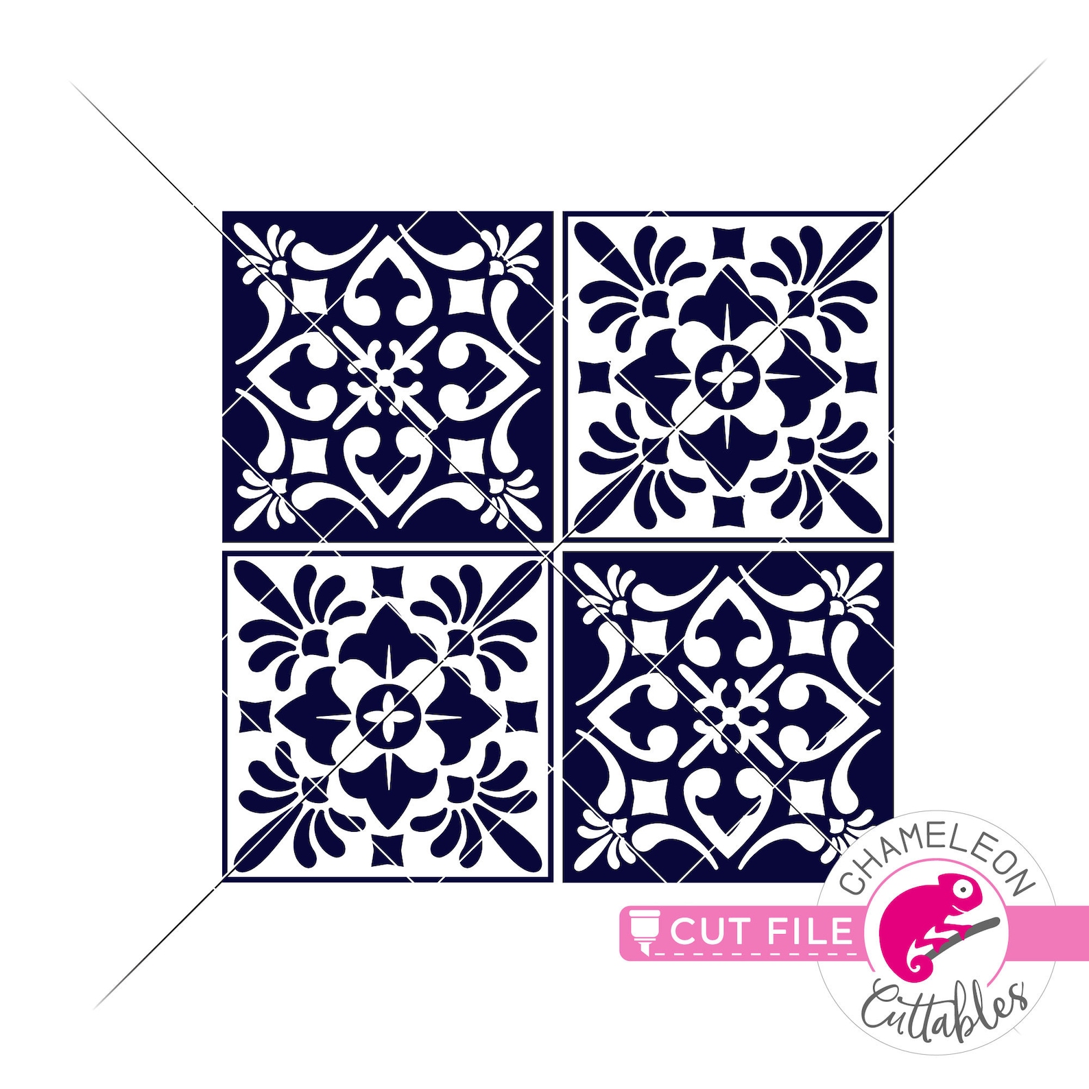 Mediterranean Tile Pattern Design, Seamless, Farmhouse SVG File for ...