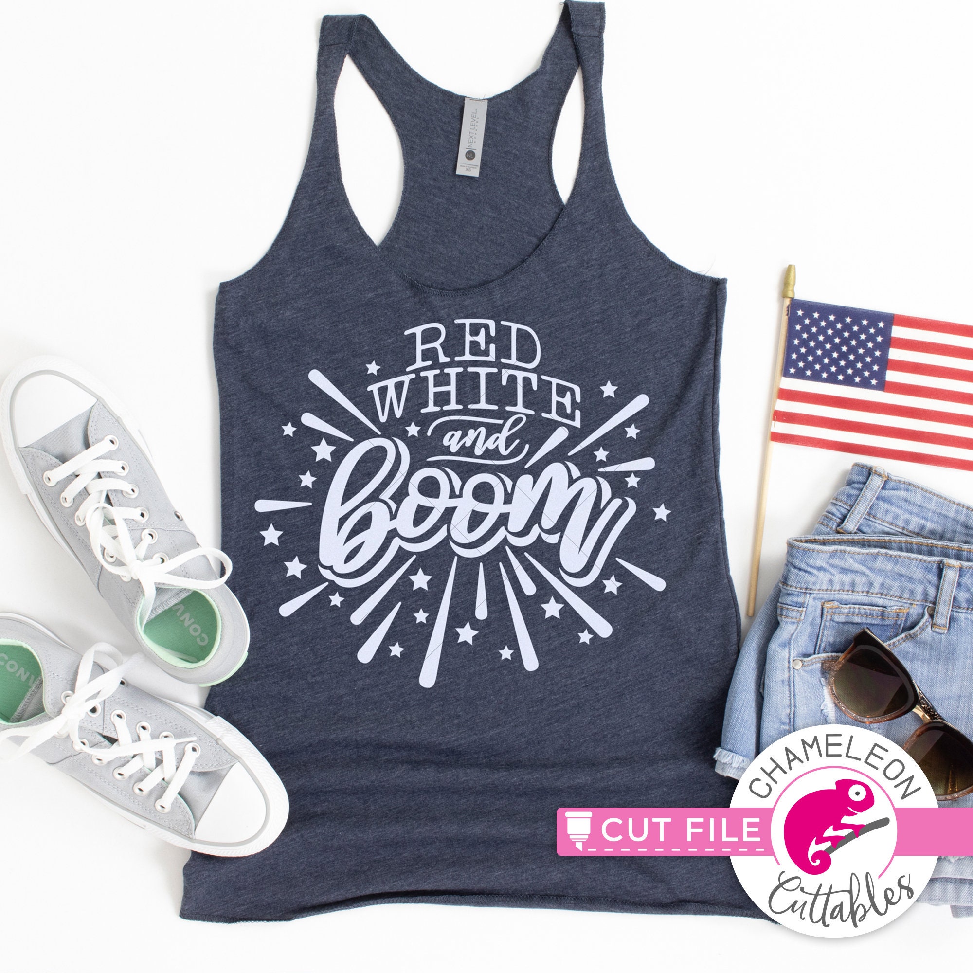 Red White and Boom, 4th of July SVG File for Cutting Machine, Fireworks ...