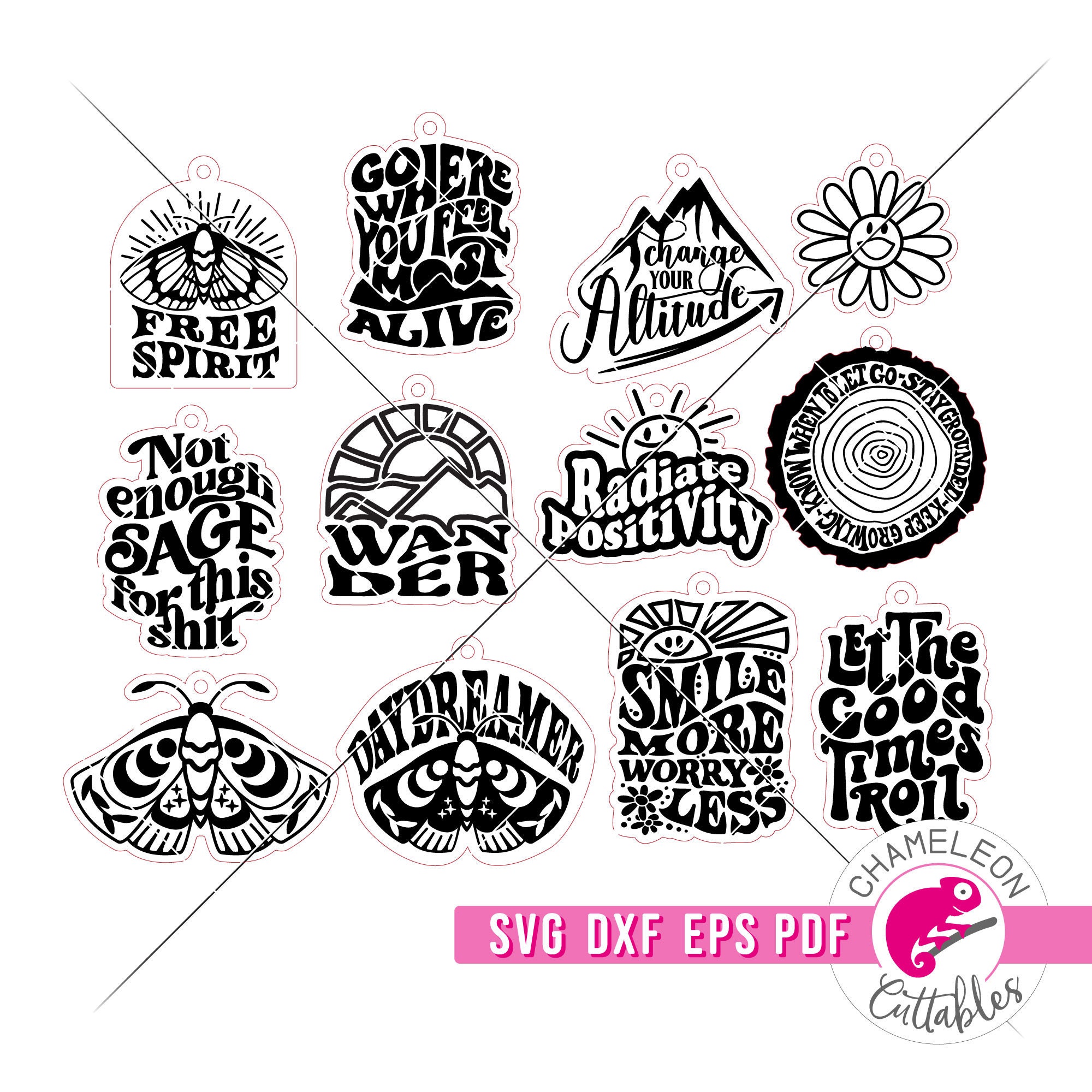 SVG DXF Pdf Eps Retro Car Charm File Bundle for Laser - Etsy