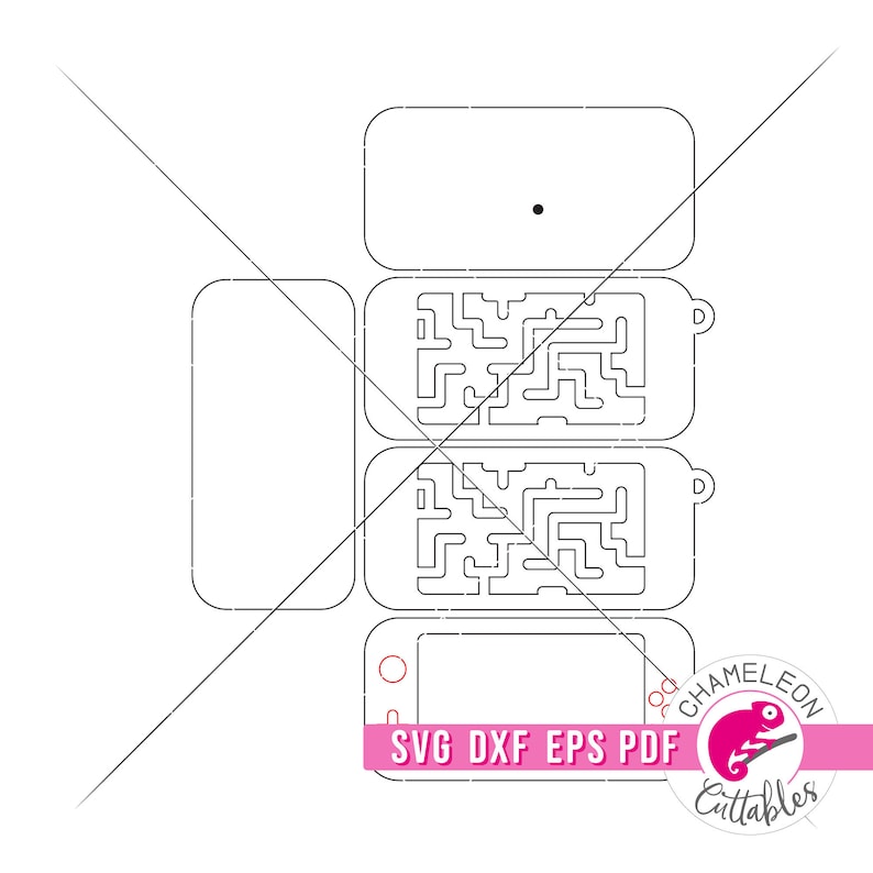 SVG, DXF, PDF, Eps Gamer Maze Laser Svg, Game Console Keychain ...