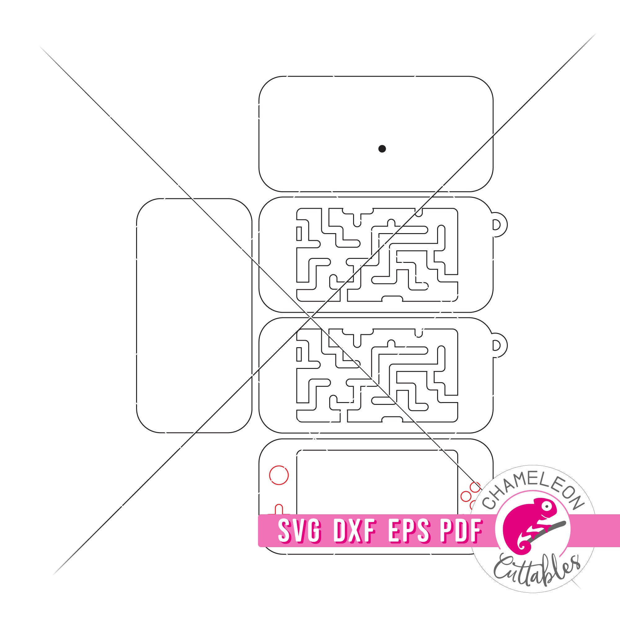SVG, DXF, PDF, Eps Gamer Maze Laser Svg, Game Console Keychain ...