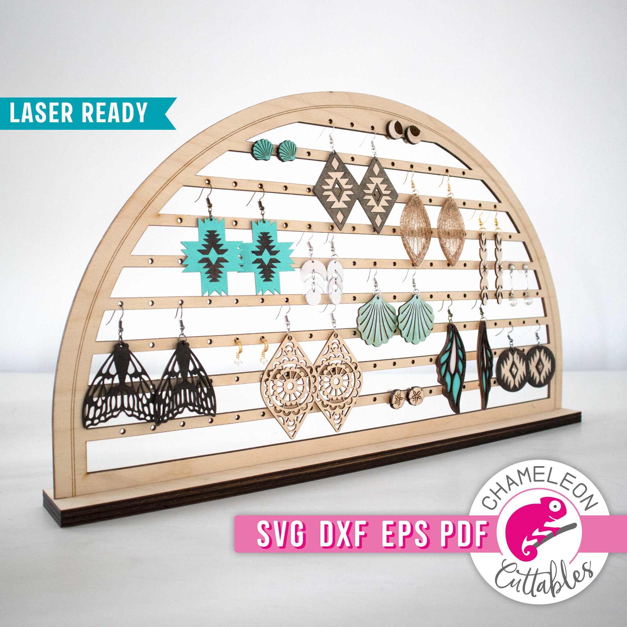 SVG DXF PDF Eps Earring Display Arch Laser Svg Glowforge - Etsy