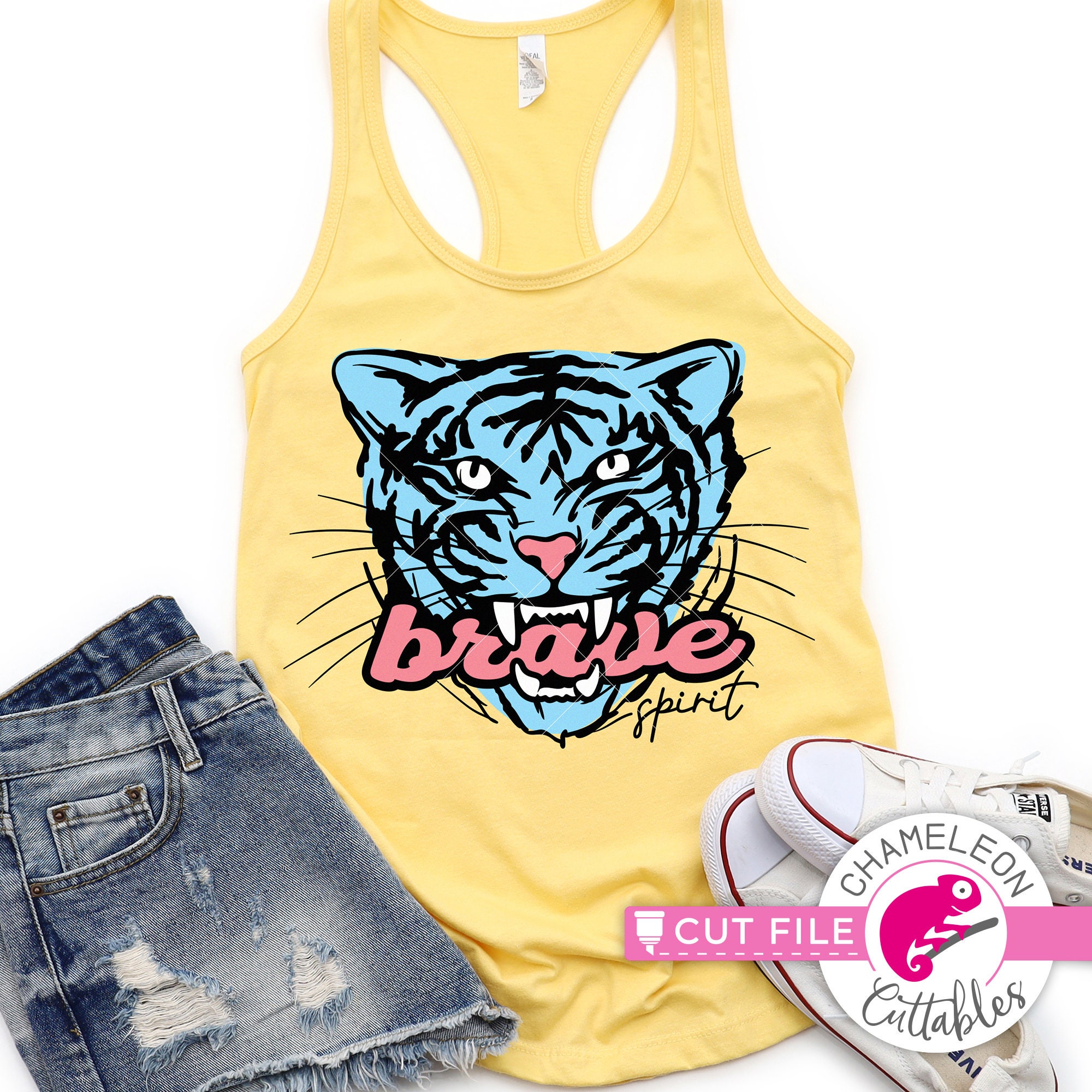 Retro Tiger SVG, Be Brave SVG, Retro Tiger Sublimation Png, Wild 80's ...